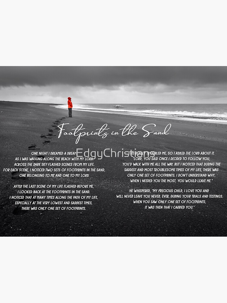 "Footprints in the sand #12 Poem Quote Lyrics Prayer Song Jesus ...