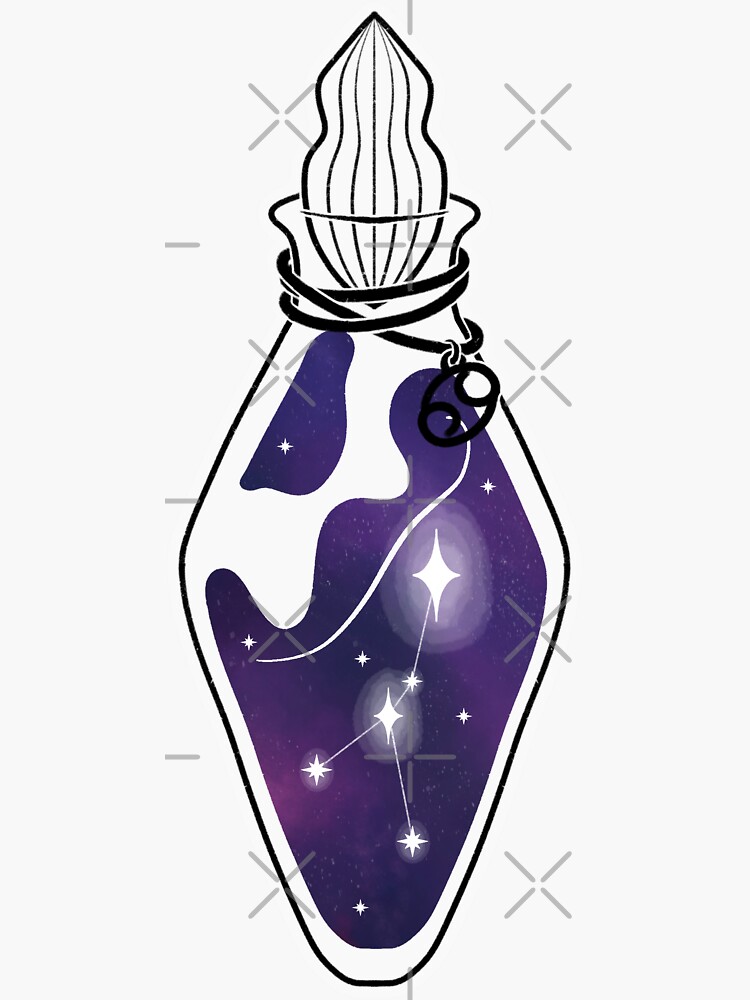 "Cancer ~ Constellation in a jar ~ Potion Bottle" Sticker for Sale by ...