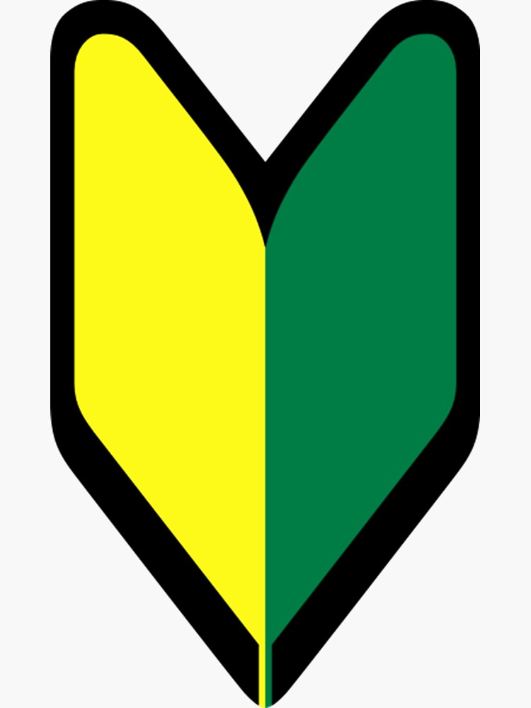 "Wakaba Shoshinsha Mark" Sticker for Sale by GaviRansia | Redbubble