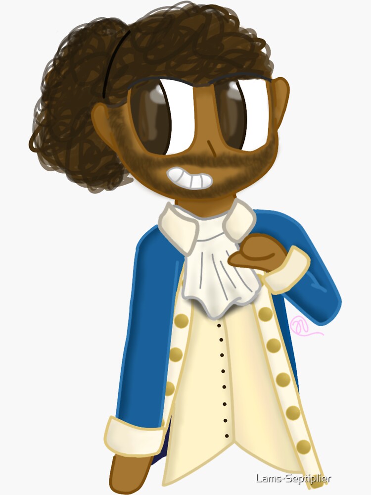"Chibi Lafayette Hamilton Musical Fanart" Sticker by Lams-Septiplier ...