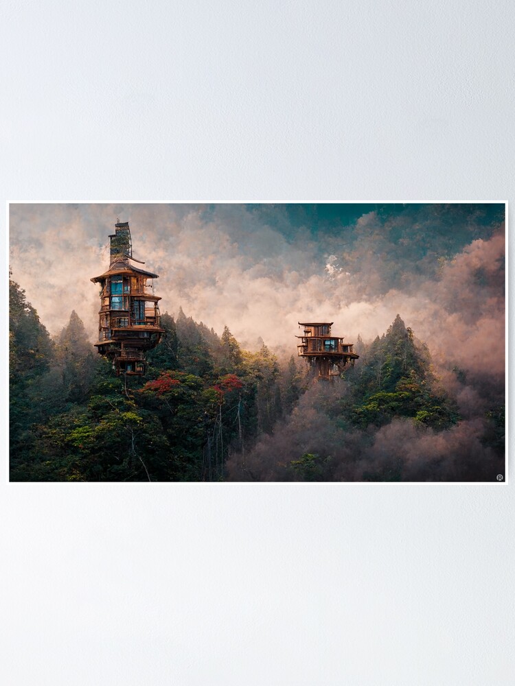 "Treehouse" Poster for Sale by RicoInStudios | Redbubble