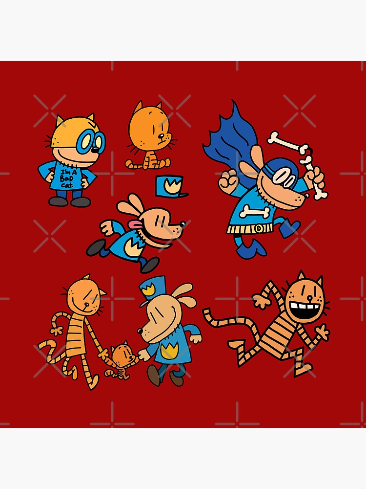 "Dog Man, Petey, Lil Petey Combo Set Pack" Clock for Sale by Ethereal ...