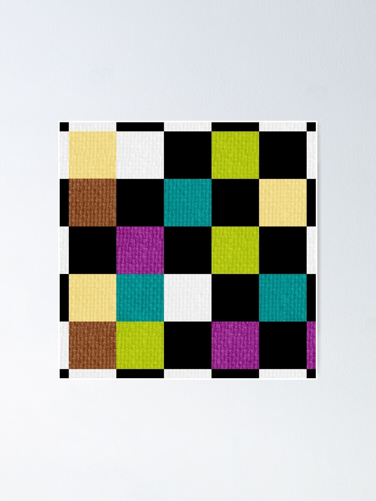"Checkered Colors" Poster for Sale by Gizi-Zuckermann | Redbubble