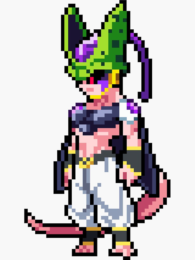 "Super Buu Cell Frieza HQ Pixel Edition " Sticker for Sale by adventfan ...
