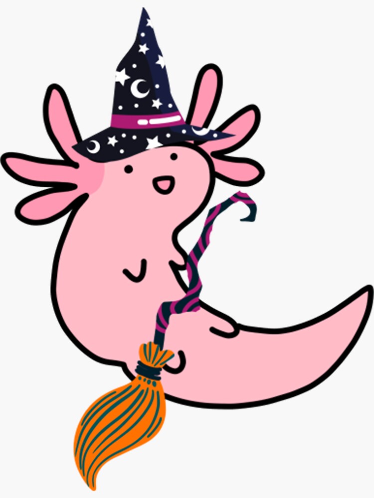 "Funny Kid Halloween Axolotl " Sticker for Sale by SamuelFranz | Redbubble