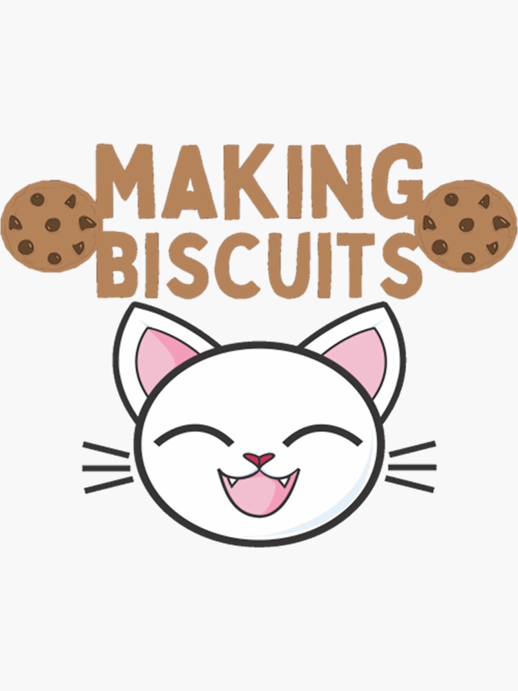 Funny Cats Making Biscuits Cute Sticker For Sale By Mitoridesign Redbubble