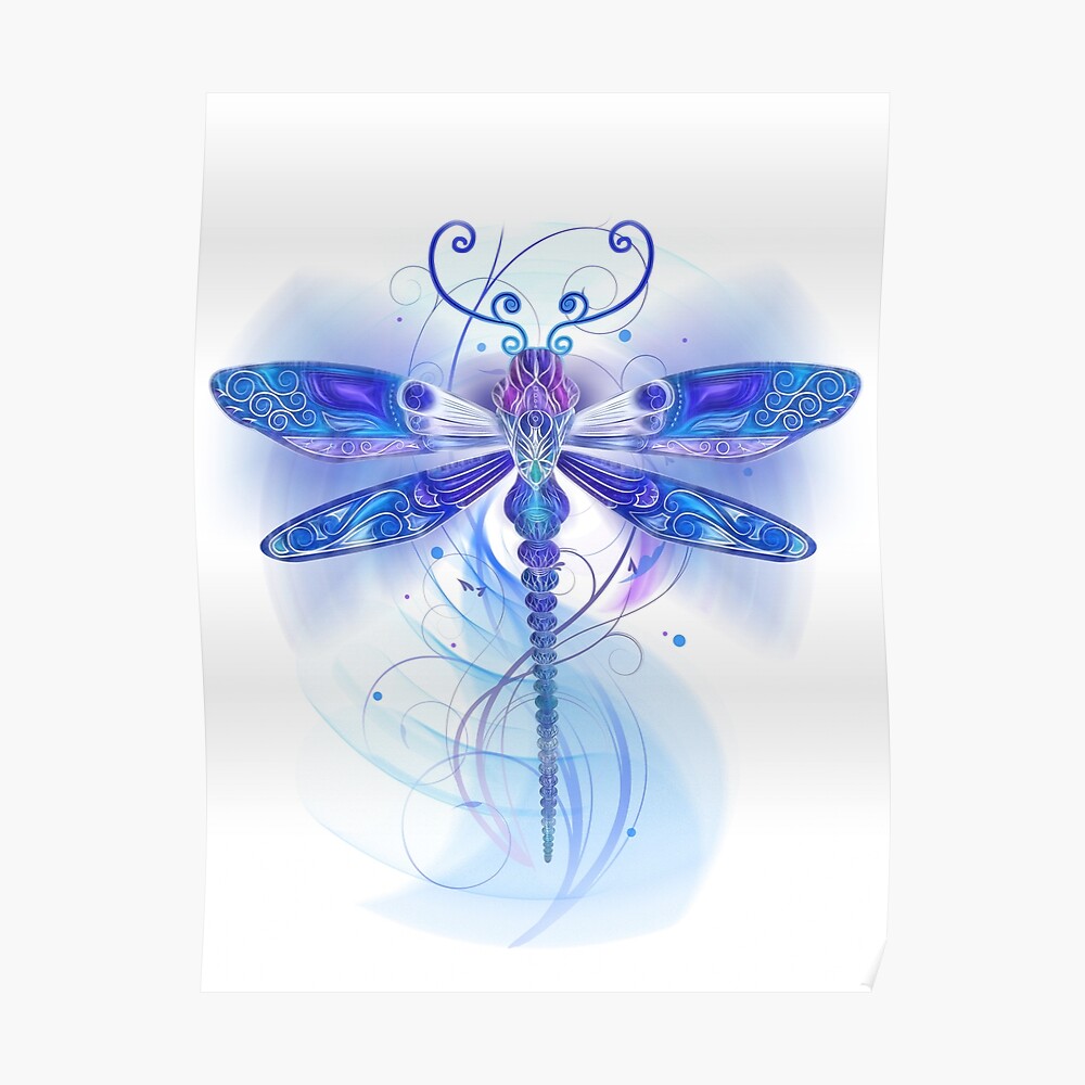 "Dragonfly Fantasy" Poster by ntimea | Redbubble