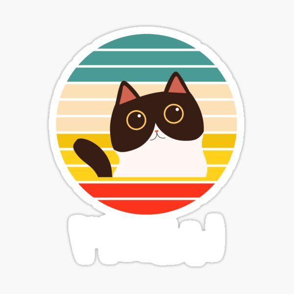 "Cute cat mewing" Sticker for Sale by AVORIN | Redbubble