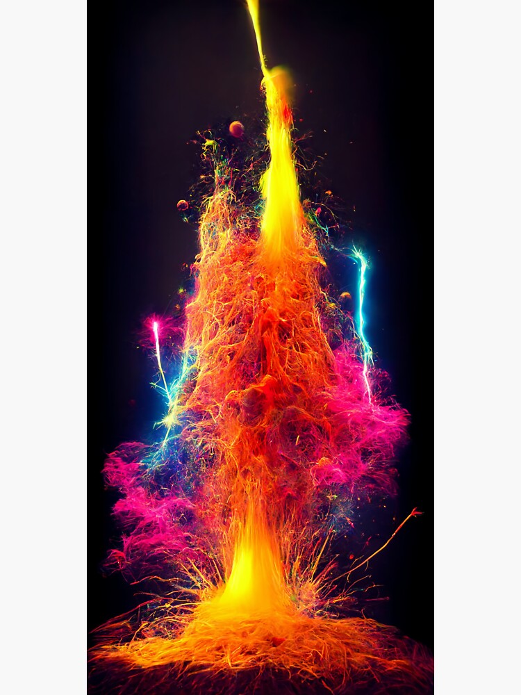 "Neon explosion" Sticker for Sale by Imaginedash | Redbubble