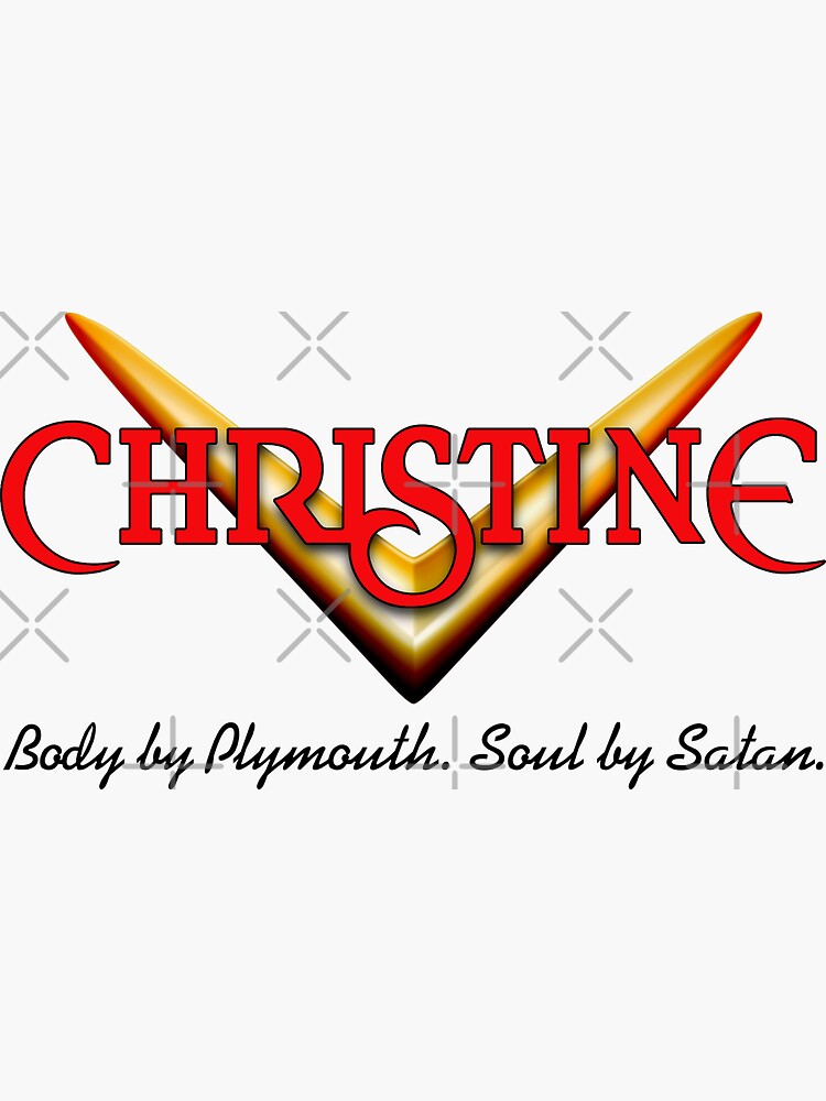 "CHRISTINE Badge" Sticker for Sale by DCdesign | Redbubble