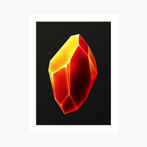 "Red Crystal Shard" Art Print for Sale by RippleDesigns | Redbubble