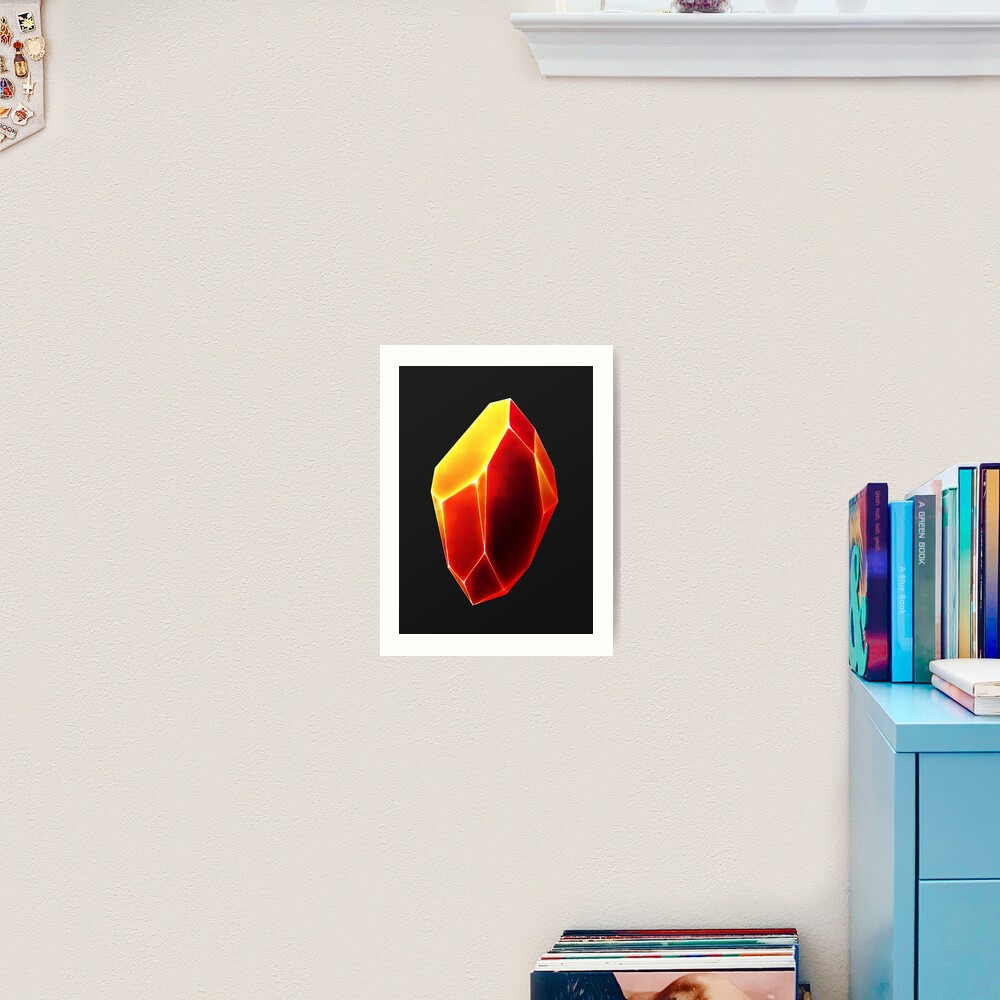 "Red Crystal Shard" Art Print for Sale by RippleDesigns | Redbubble