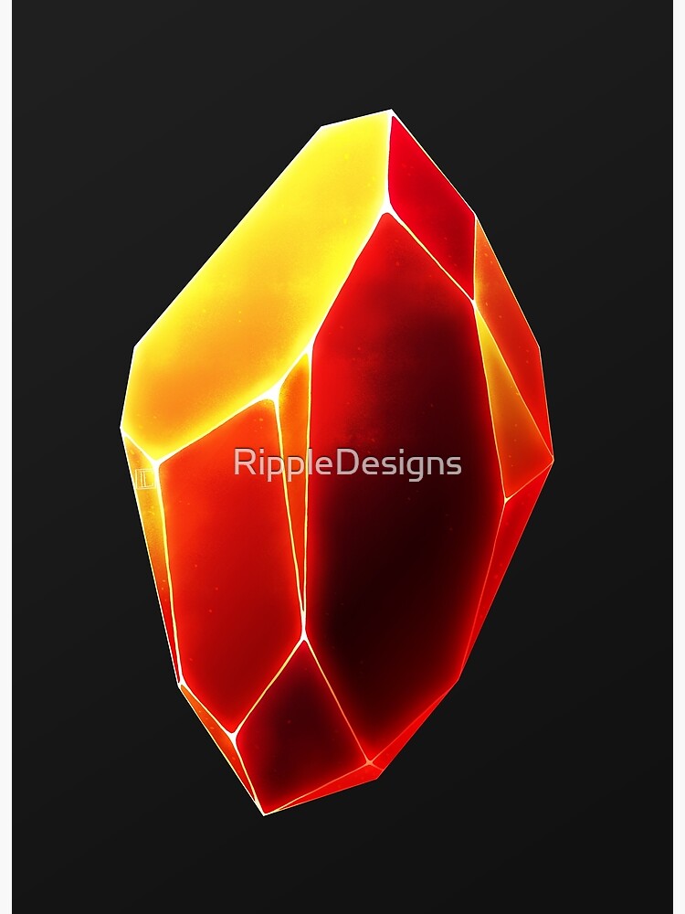 "Red Crystal Shard" Art Print for Sale by RippleDesigns | Redbubble