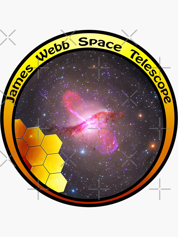 "JWST James Webb Telescope - Centaurus A, golden" Sticker for Sale by ...