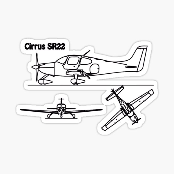 "Cirrus Aircraft" Sticker for Sale by meilitashop | Redbubble