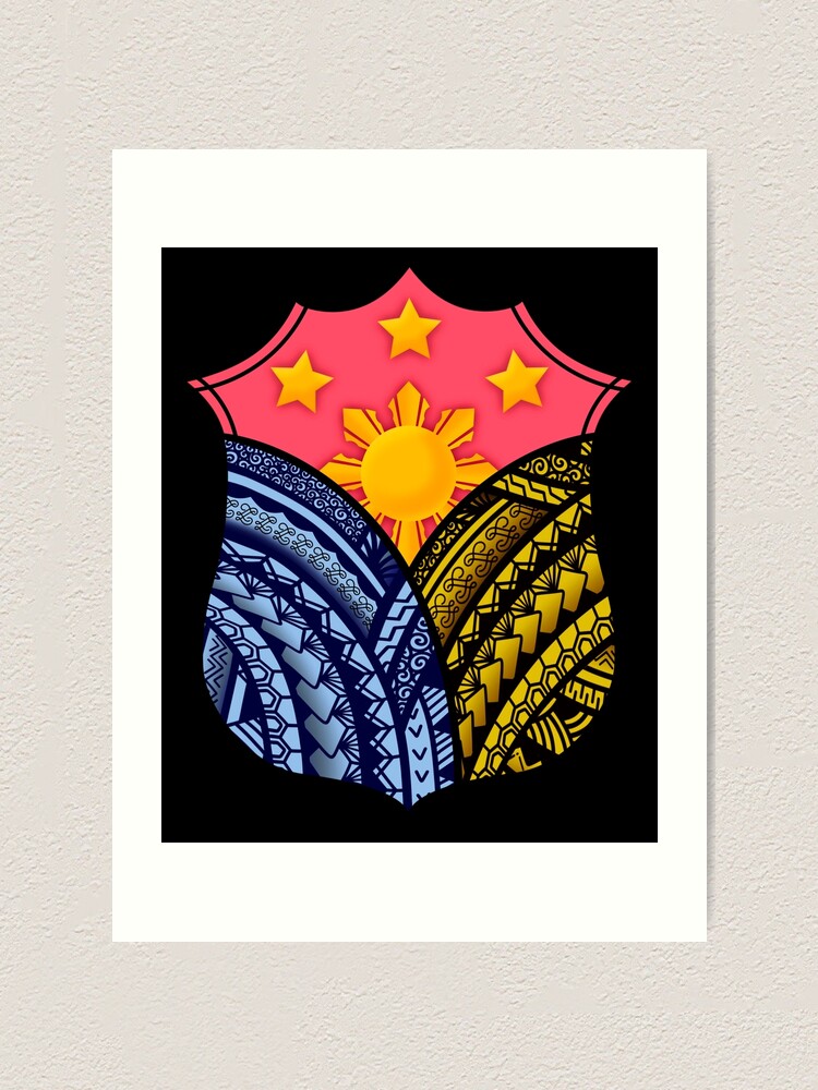 "Pinoy Tribal Design Pattern Tattoo Filipino Textile Philippine Flag ...