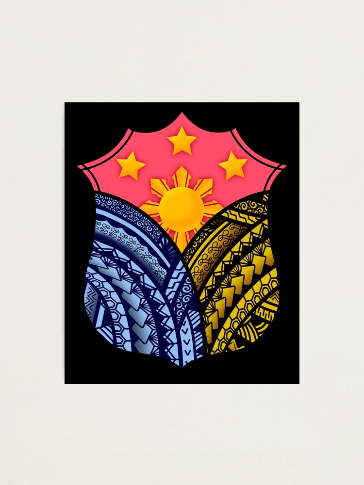 "Pinoy Tribal Design Pattern Tattoo Filipino Textile Philippine Flag ...