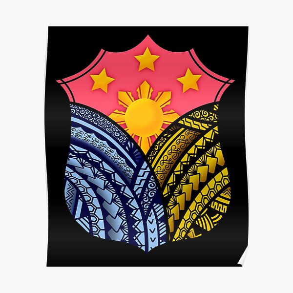 "Pinoy Tribal Design Pattern Tattoo Filipino Textile Philippine Flag ...