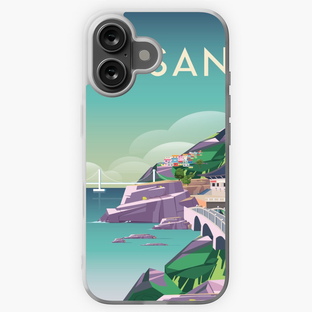 "Korea Busan city travel poster" Sticker for Sale by Caravanstudio ...