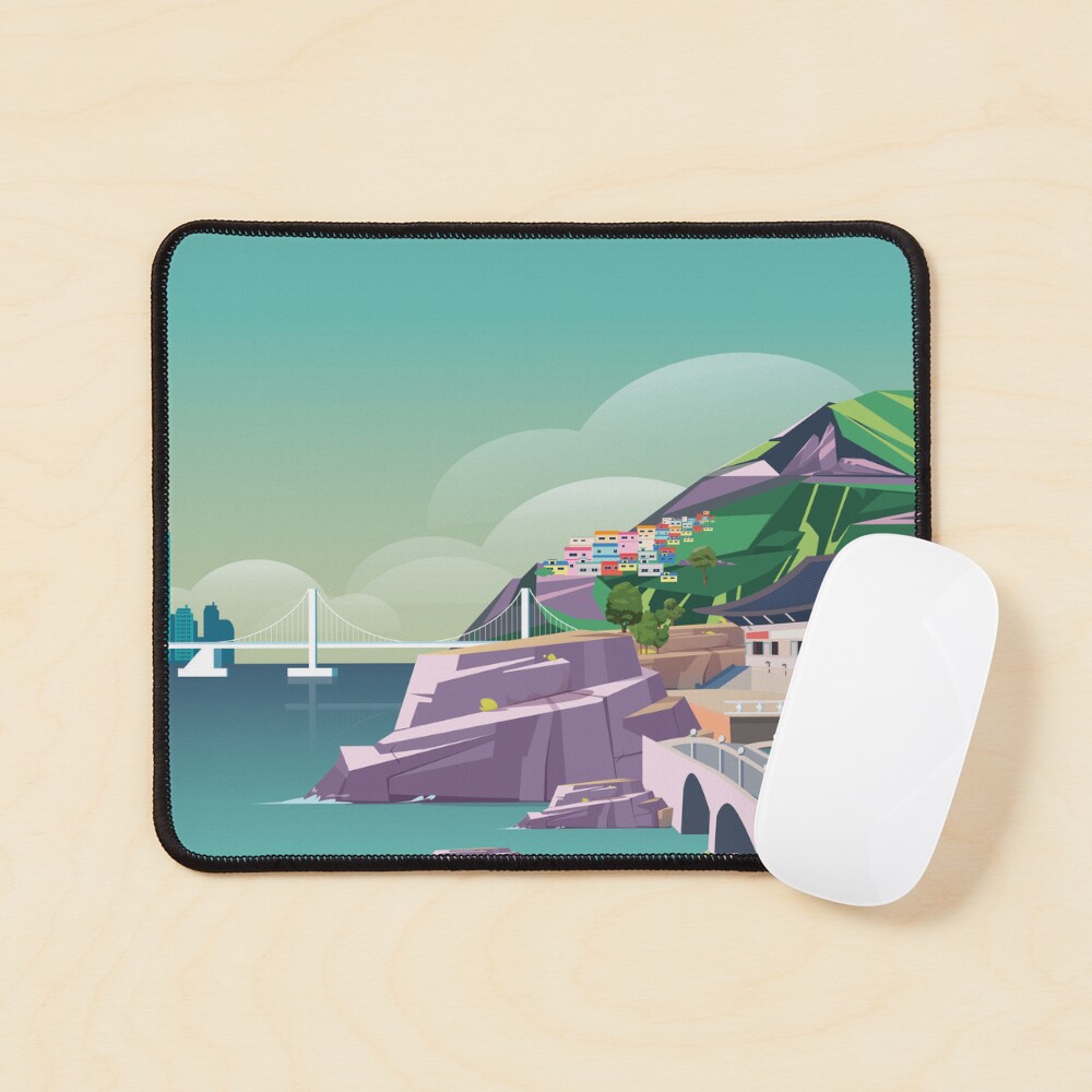 "Korea Busan city travel poster" Sticker for Sale by Caravanstudio ...