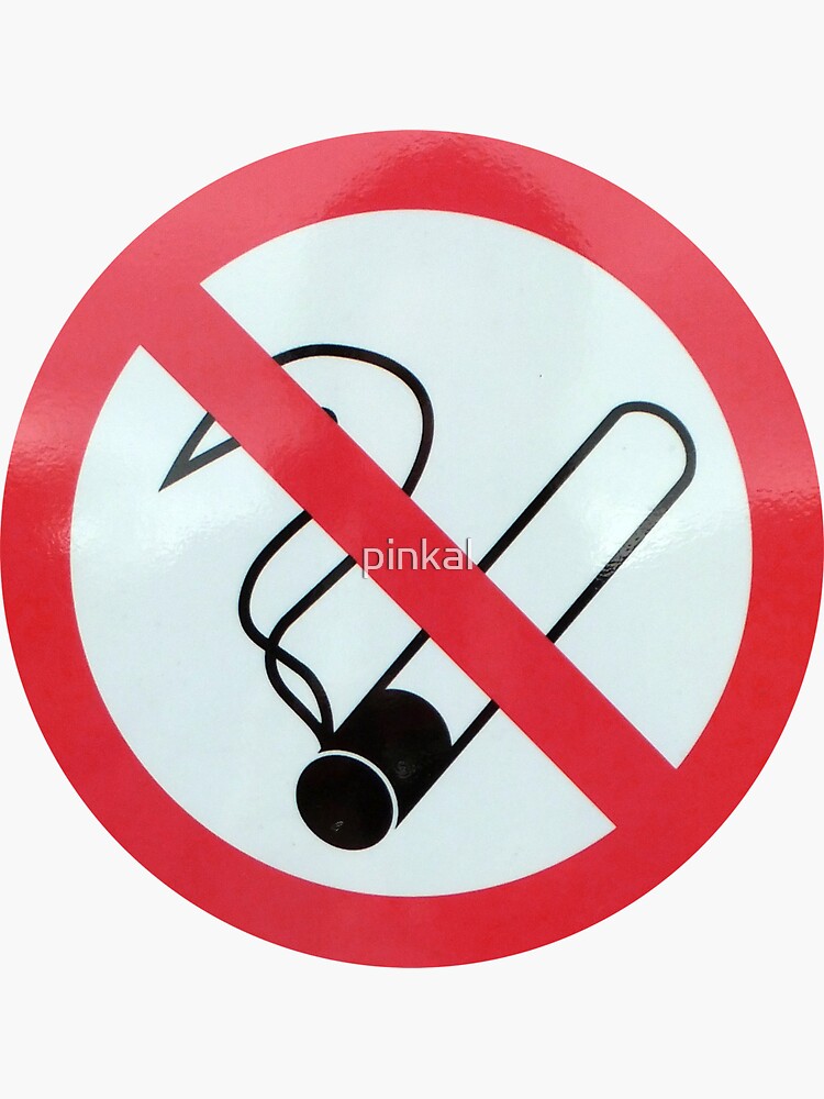"No smoking sign" Sticker for Sale by pinkal | Redbubble