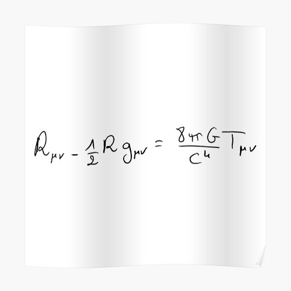 "Einstein field equation of general relativity handwritten" Poster for ...