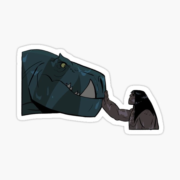 "Primal Spear and Fang" Sticker for Sale by szabizso | Redbubble