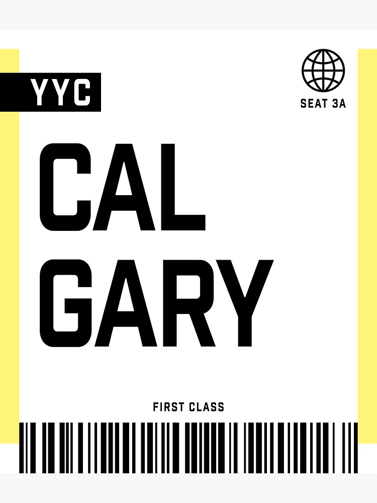 "Calgary YYC Boarding Pass" Sticker for Sale by irony | Redbubble