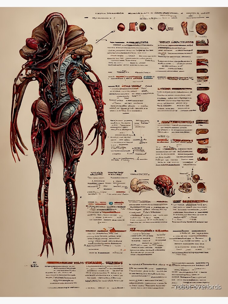 "Ai generated Alien anatomy study Magnet(1)" Sticker for Sale by robot ...
