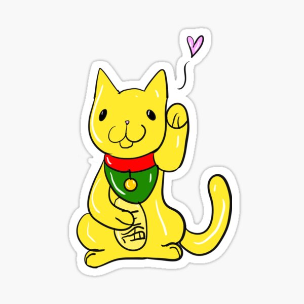 "Cute Chinese Lucky cat drawing" Sticker for Sale by Ivyzdrawingz ...