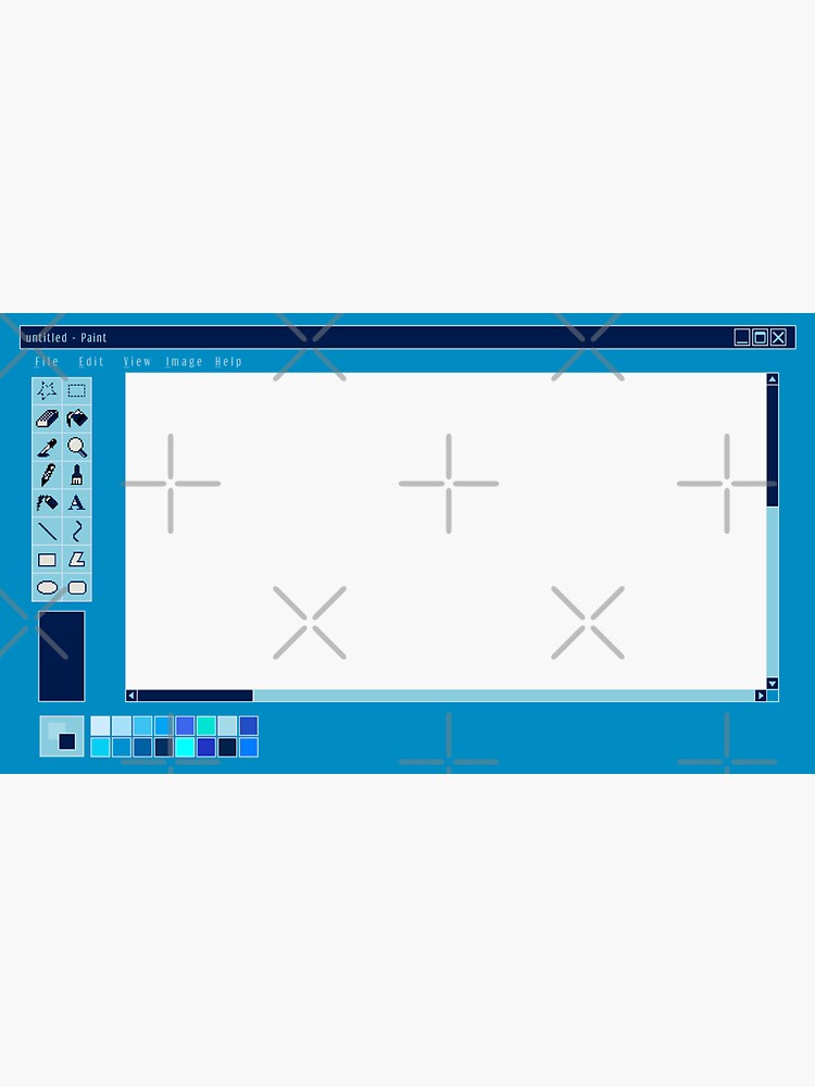 "Blue MS paint Sticker" Sticker for Sale by IlotheDesigner | Redbubble