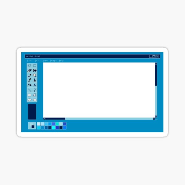 "Blue MS paint Sticker" Sticker for Sale by IlotheDesigner | Redbubble