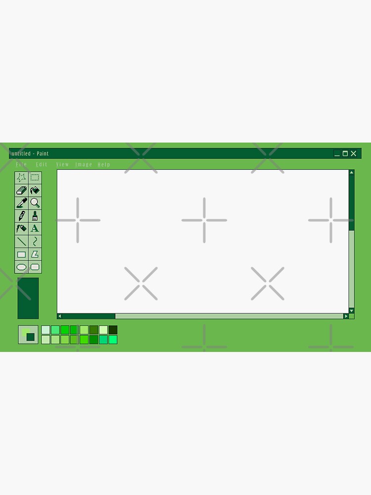 "Green MS Paint Sticker" Sticker for Sale by IlotheDesigner | Redbubble