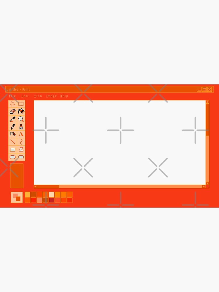 "Orange MS Paint Sticker" Sticker for Sale by IlotheDesigner | Redbubble