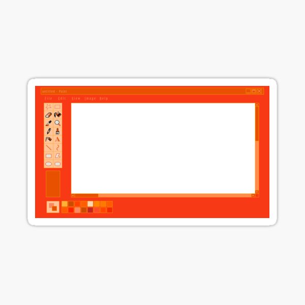 "Orange MS Paint Sticker" Sticker for Sale by IlotheDesigner | Redbubble
