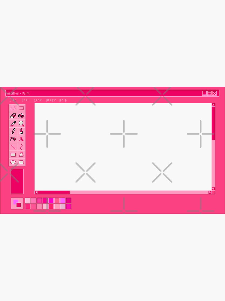 "Pink MS Paint Sticker" Sticker for Sale by IlotheDesigner | Redbubble
