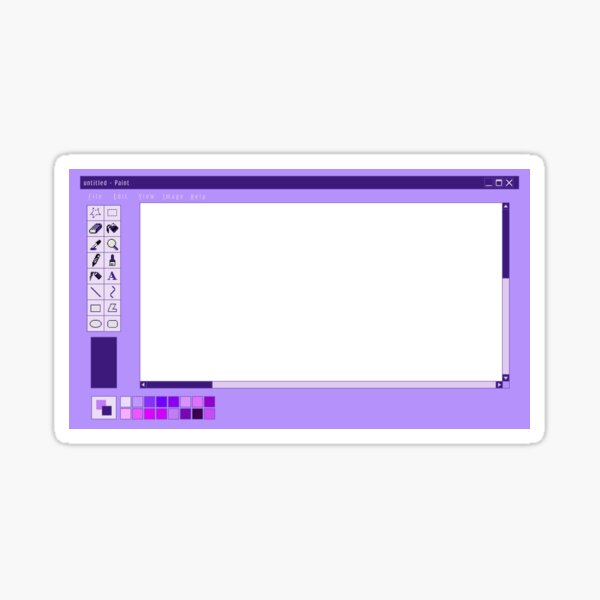 "Purple MS Paint Sticker" Sticker for Sale by IlotheDesigner | Redbubble