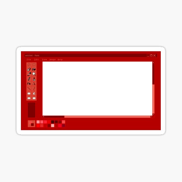 "Red MS Paint Sticker" Sticker for Sale by IlotheDesigner | Redbubble