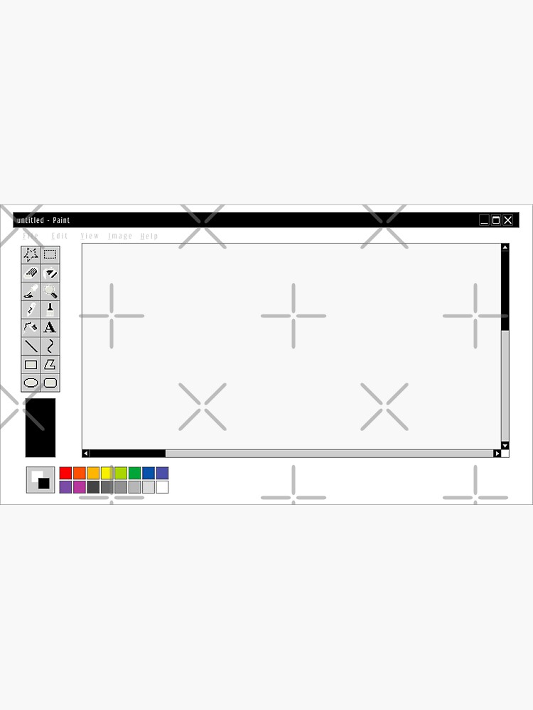 "White MS Paint Sticker" Sticker for Sale by IlotheDesigner | Redbubble