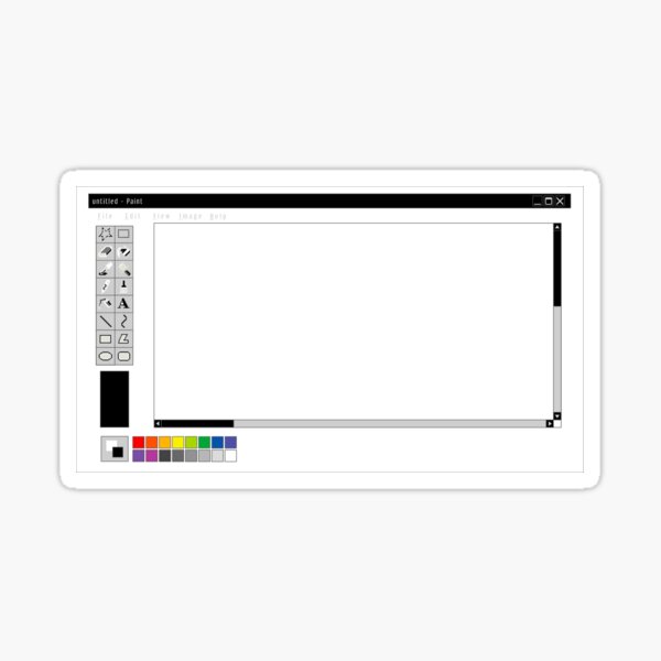 "White MS Paint Sticker" Sticker for Sale by IlotheDesigner | Redbubble