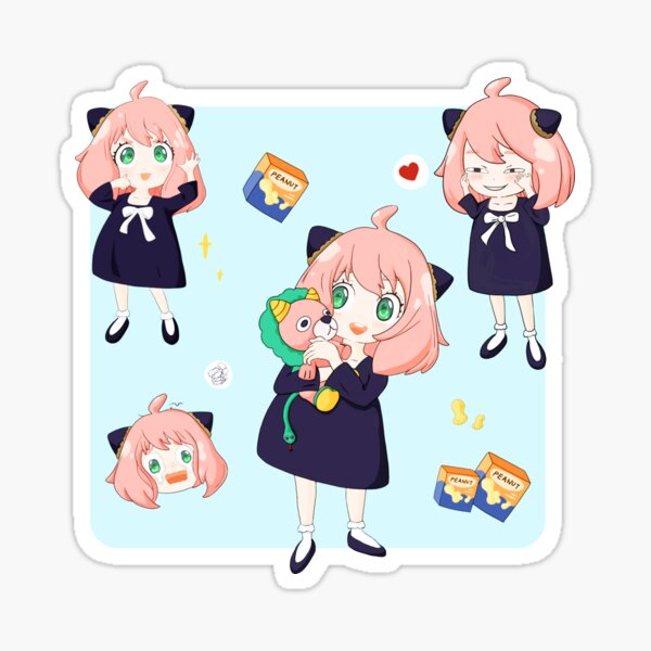 "Cut Anya Collection" Sticker for Sale by GuheheOtaku | Redbubble