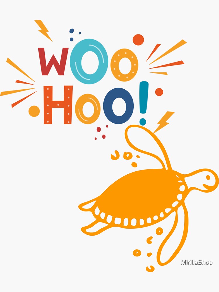 "WOOHOO" Sticker for Sale by MirillaShop | Redbubble