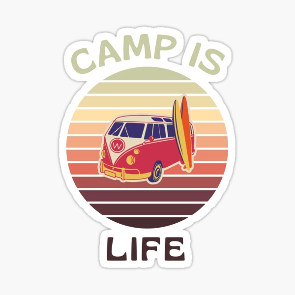"Camp is life" Sticker for Sale by DomiBomi | Redbubble