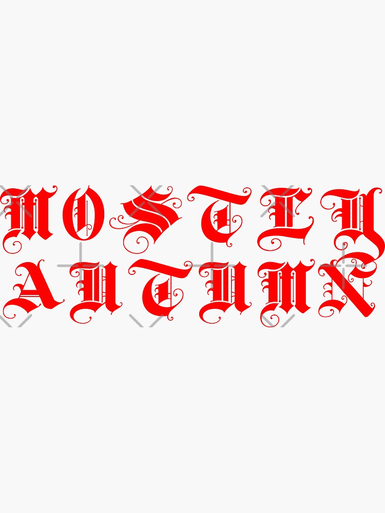 "Mostly Autumn" Sticker for Sale by Salocin | Redbubble