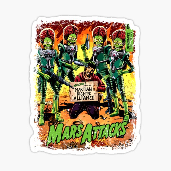 "Mars Attacks Merch" Sticker for Sale by xxXVintageXxx | Redbubble