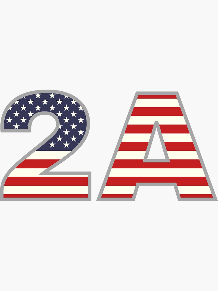 "2A Second Amendment in flag colors" Sticker for Sale by EverLife ...