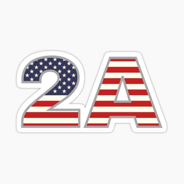 "2A Second Amendment in flag colors" Sticker for Sale by EverLife ...
