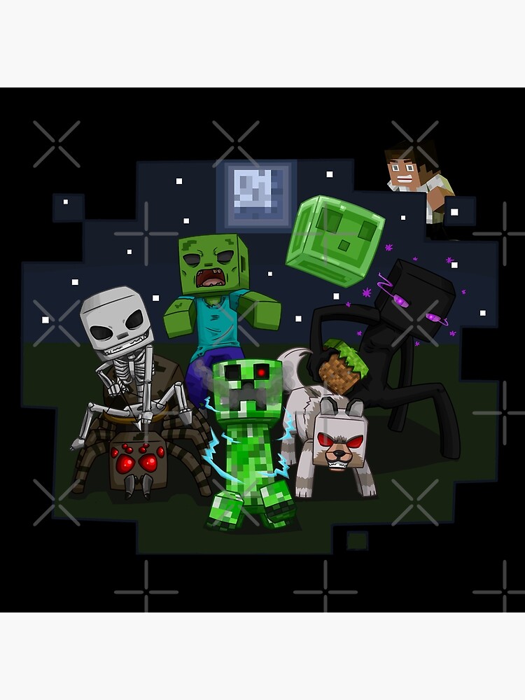 "Minecraft Monsters" Poster for Sale by qloc | Redbubble