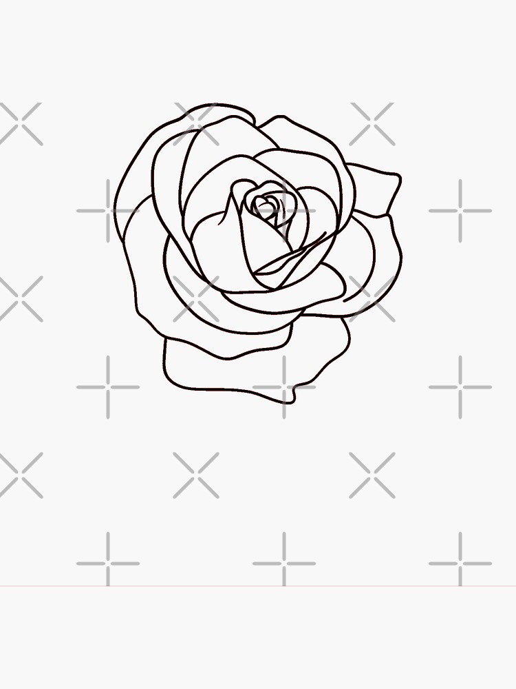 "Black Rose outline" Sticker for Sale by HuGoDesignZ | Redbubble