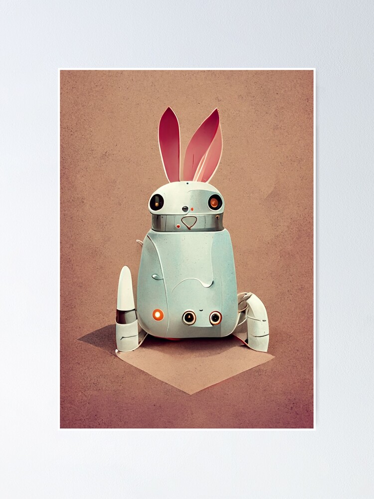 "ROBO-RABBIT" Poster for Sale by shortie-aiart | Redbubble